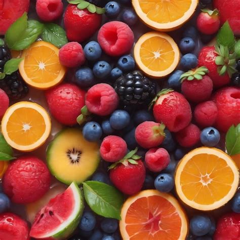 Premium Ai Image Top View Of Frozen Brazilian Fruit Dessert