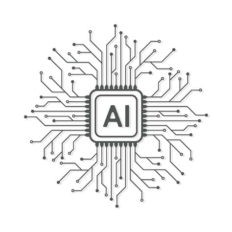 Artificial Intelligence Circuit Line Style Machine Learning Design Smart Network Digital