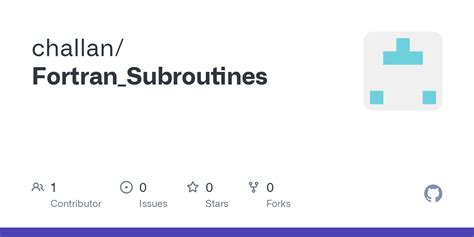 Github Challanfortransubroutines
