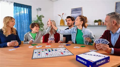 Sequence Original Sequence Game With Folding Board Cards And Chips By