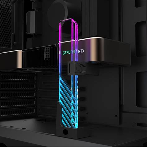酷冷至尊coolermaster炫晶钢化玻璃argb显卡支架支持各式机箱虎窝淘