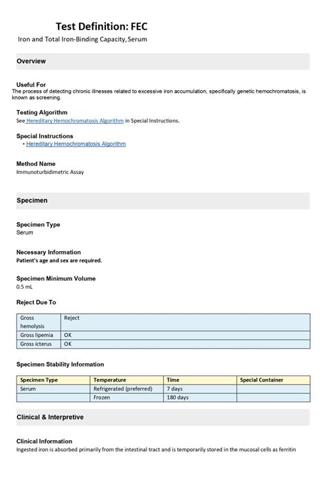 Bahrain Medical Laboratory Iron And Total Iron Binding Capacity Serum