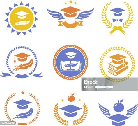 졸업식 학생 야구모자 팻말 라벨 교육 기호까지 0명에 대한 스톡 벡터 아트 및 기타 이미지 0명 1 1위 Istock