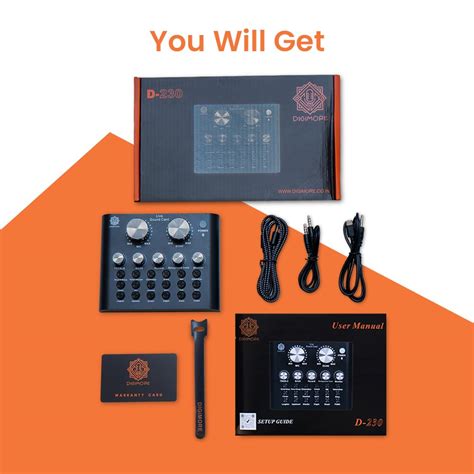 Digimore D 230 Portable Audio Mixer Interface Bluetooth V8 Live Sound Card For Live Streaming