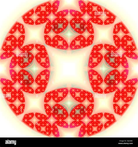 Neon Fractal Seamless Background Tile With Unique Design Of Colorful