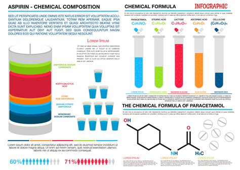 Comparison Infographics Of Aspirin And Paracetamol 11662412 Vector Art