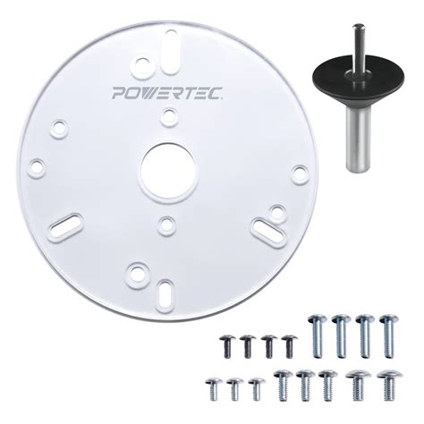 71840 Router Subbase Centering Pin Set With 1 2 And 1 4 Centering Pin Powertec Woodworking