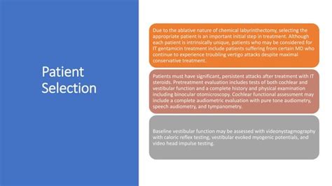 Intratympanic Gentamicin Injections Pptx