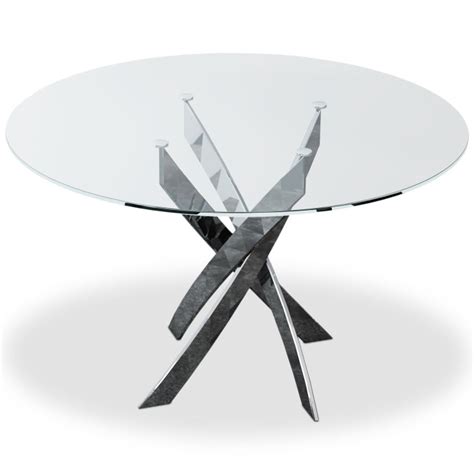 Table De Repas Ronde Rixa 120cm Argent