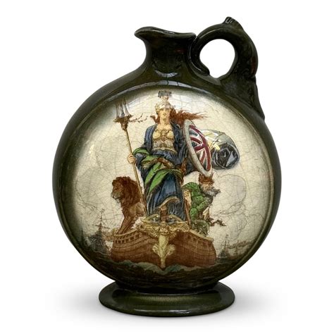 Royal Doulton Dewars Whisky Ww1 Peace Flask Valentine S Antique Gallery