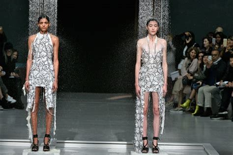 Hussein Chalayan Dissolving Clothing Pfw Fashion Show