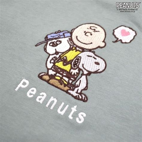 スヌーピー Tシャツ Peanut 刺繍 チャーリーブラウン オラフ ワンポイント S1122 250sp Charabasket