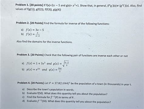 Solved Problem 1 20 ﻿points ﻿if Fx2x 5 ﻿and Gxx21