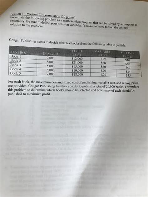 solved formulate the following problem as a mathematical