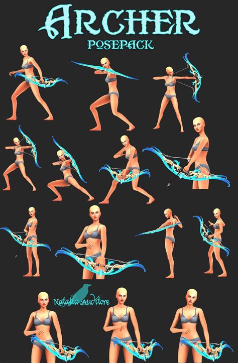 Archer Posepack Natalia Auditore Sims Sims 4 Archer Pose
