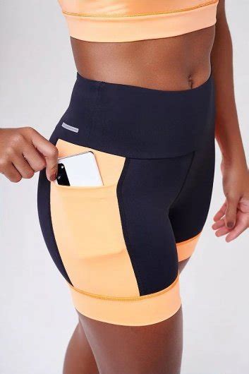 Bermuda Authen Grit Cm Street Feminino Preto Laranja Authen PTO LRJ