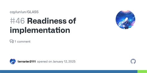 Readiness Of Implementation Issue Cqylunlun Glass Github