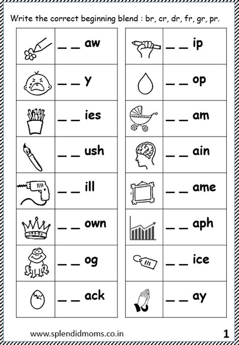 Tricky Consonant Beginning Blends Splendid Moms D97 Artofit