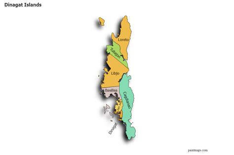 Create Custom Dinagat Islands Map Chart With Online Free Map Maker