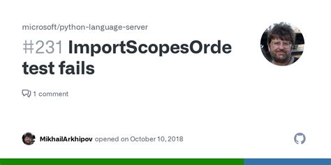 ImportScopesOrder Test Fails Issue Microsoft Python Language Server GitHub