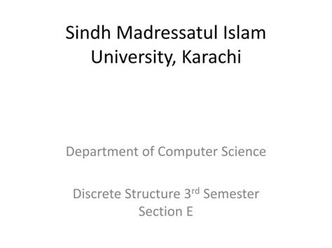 Discrete Structure Lecture 5 And 6pdf