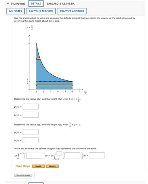 solved use the shell method to write and evaluate the