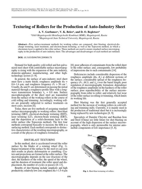 texturing methods pdf pdf rolling metalworking surface roughness