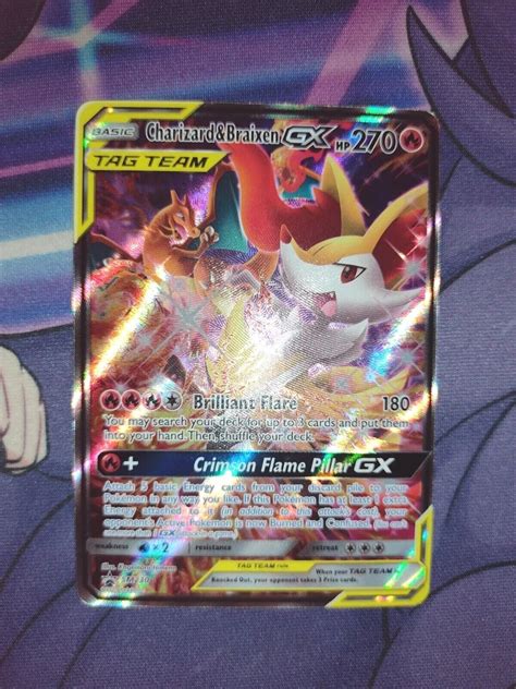 Mavin Charizard And Braixen Gx Sm230 Holo Full Art Black Star Promo