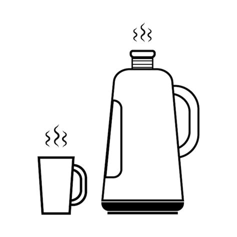 Thermos Icon Logo Desain Vektor Template Ilustrasi Tanda Dan Simbol