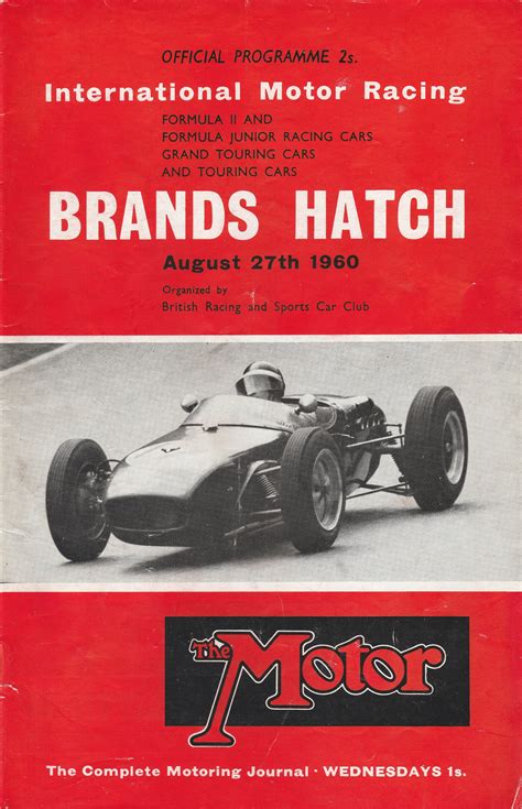 1960 British Saloon Car Championship Programmes The Motor Racing