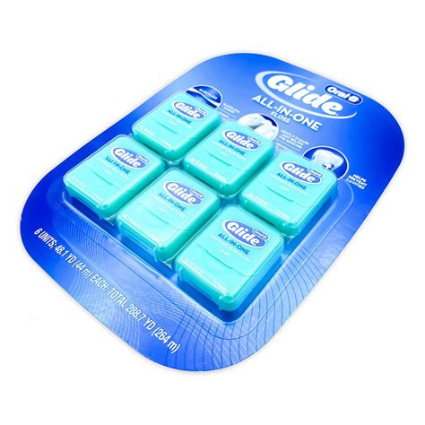 Glide Crest Comfort Plus Dental Floss Mint 40m Each 6 Pack Newnest