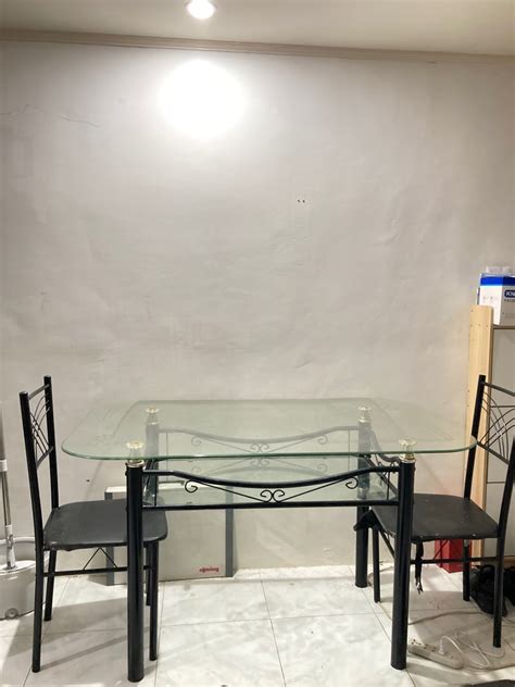 Glass Dining Table And Chairs Furniture And Home Living Furniture Tables