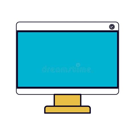 Lcd Monitor Color With Half Screen Blur Stock Vector Illustration Of Desktop Screen 80999493