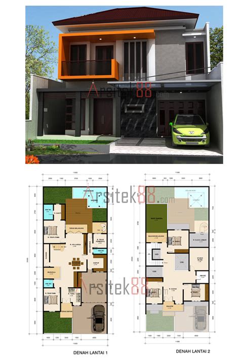 29 Denah Rumah 6x15 Dengan 3 Kamar Tidur Paling Baru