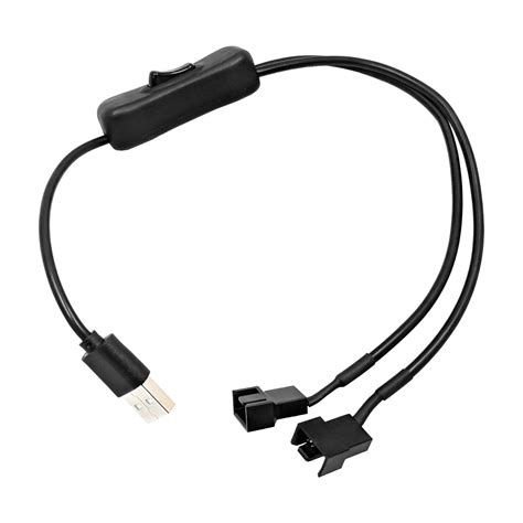 Usb A Male To Dual 4pin Pwm Or 3pin Fan Connector Coolerguys
