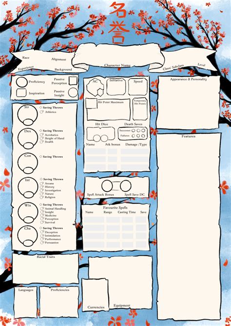 Diy Dnd Character Sheet Artofit