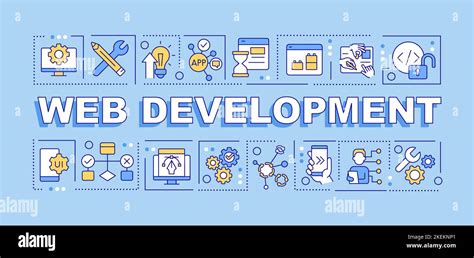 Web Development Word Concepts Blue Banner Stock Vector Image And Art Alamy