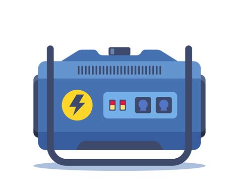 Portable Electric Power Generator Technology Electricity Energy Concept Vector Illustration