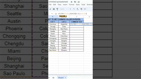 How To Get Common Value In Excel In Just One Click 🔥😎 Excel Data