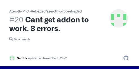 Cant Get Addon To Work 8 Errors · Issue 20 · Azeroth Pilot Reloaded