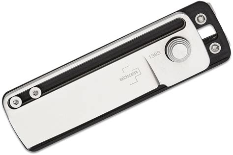 Boker Plus S Rail Retractable Utility Knife 2 01 D2 Satin Chisel