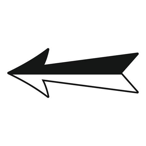 Simple Left Arrow Symbol Indicating Previous Option Or Backward