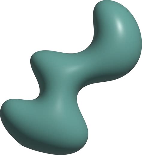 3d Abstract Blob Freeform Shape Decoration 13113964 Png