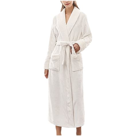 Lindreshi Robes For Women Fuzzy Long Womens Winter Warm Nightgown