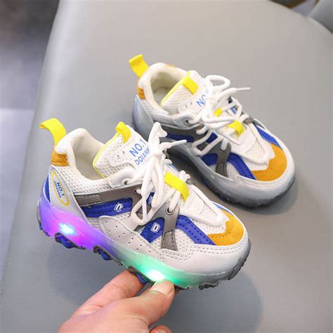 Badu Bg Цветни детски маратонки за момчета и момичета светещи Badu Bg