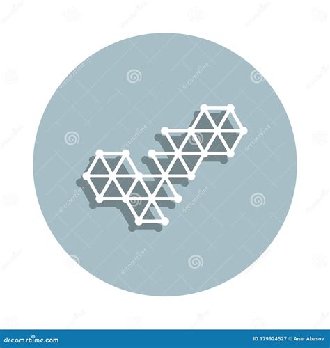 Pictogram Van De Moleculaire Obligatiebadge Eenvoudige Glyph Platte