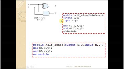 數位邏輯實驗lab6 1 Half Adder Youtube