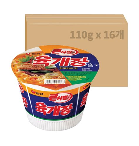 농심 육개장 큰사발 110g 16개 티몬