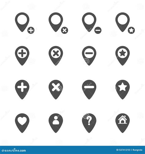 Map Pin Icon Set Vector Eps10 Stock Vector Illustration Of Icon Human 53741218