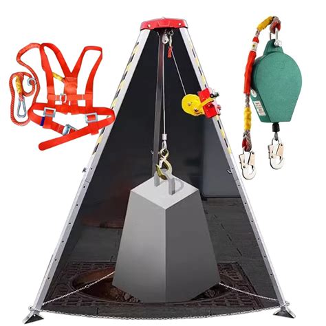 Buy Confined Space Rescue Tripod 1200 1800 2600 Lbs Winch Heavy Duty Tripod Rescue System
